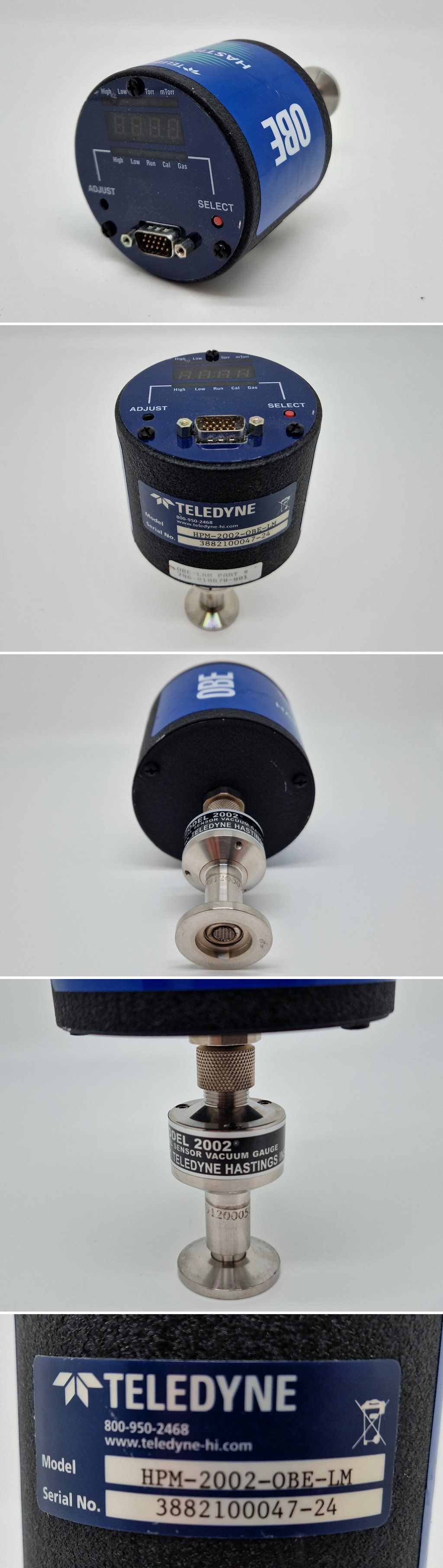 PQ3097 Vacuum Gauge Sensor Teledyne HPM-2002-OBE-LM Sensor 2002